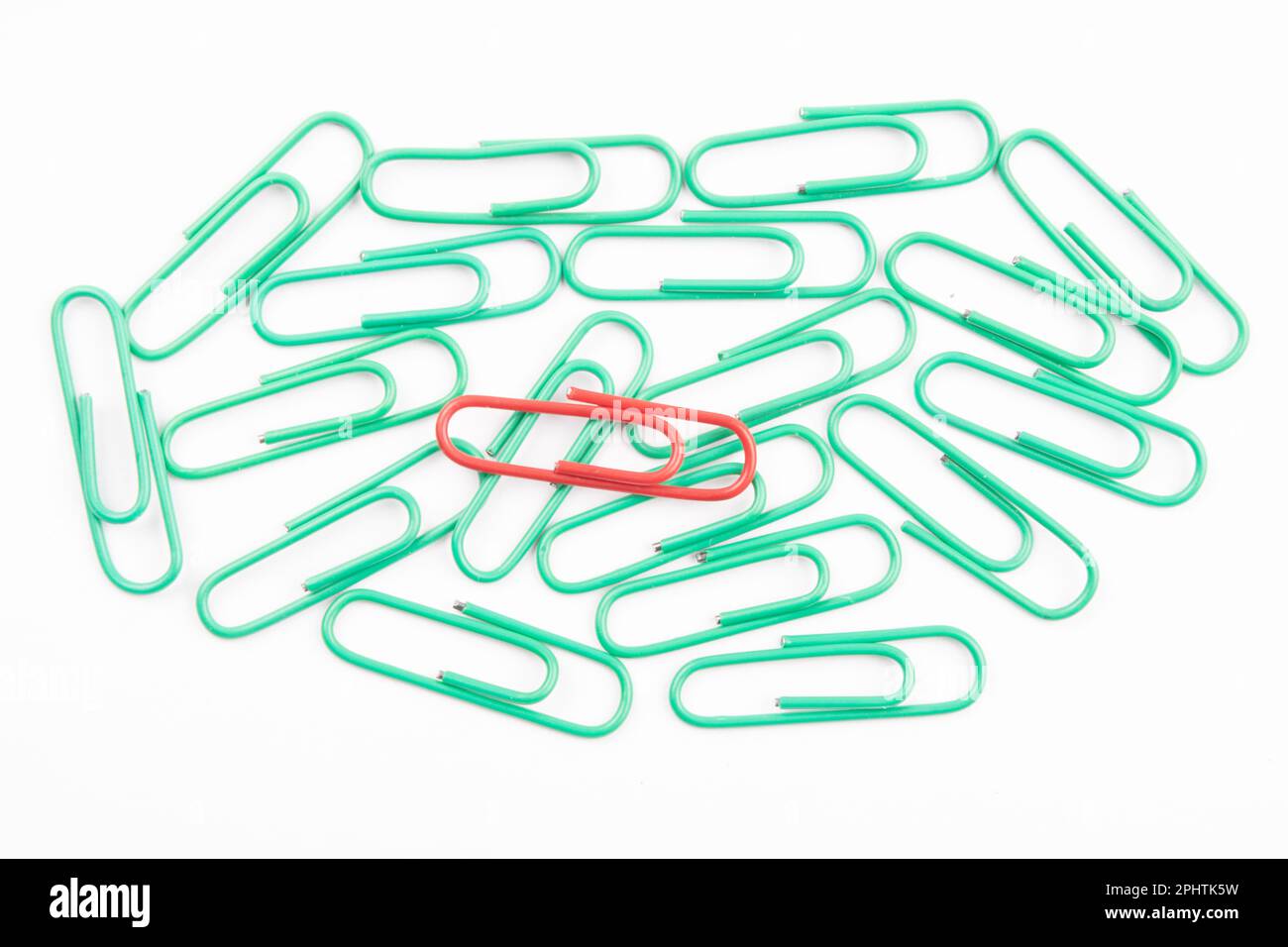 Top view of paperclip isolated on white background Stock Photo - Alamy