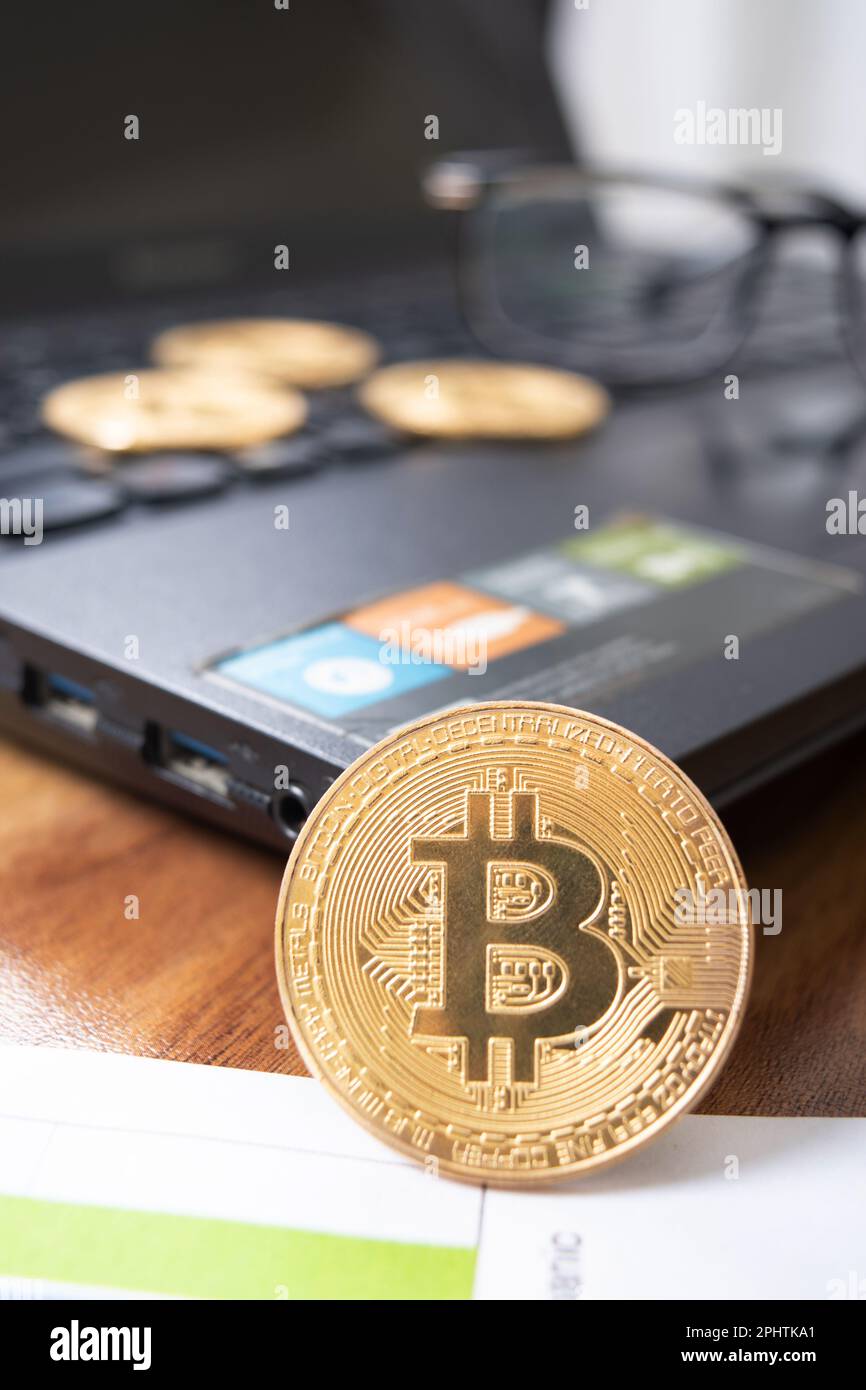 Cryptocurrency mining on computer hi-res stock photography and images ...