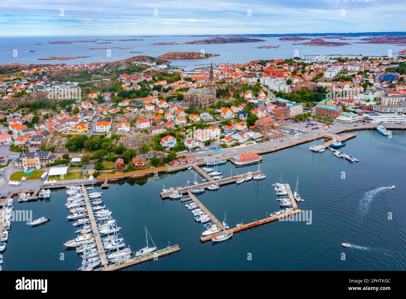 Panorama view of Swedish town Lysekil Stock Photo - Alamy
