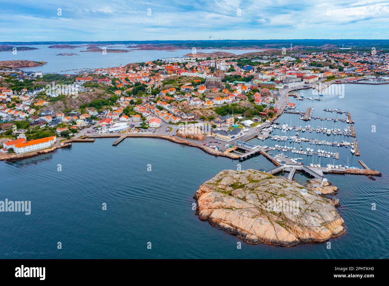 Panorama view of Swedish town Lysekil Stock Photo - Alamy