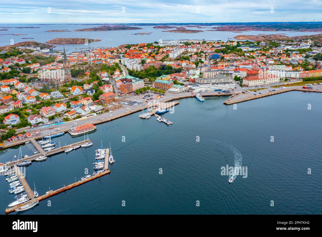 Panorama view of Swedish town Lysekil Stock Photo - Alamy