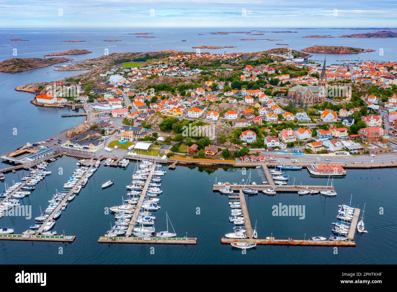 Panorama view of Swedish town Lysekil Stock Photo - Alamy
