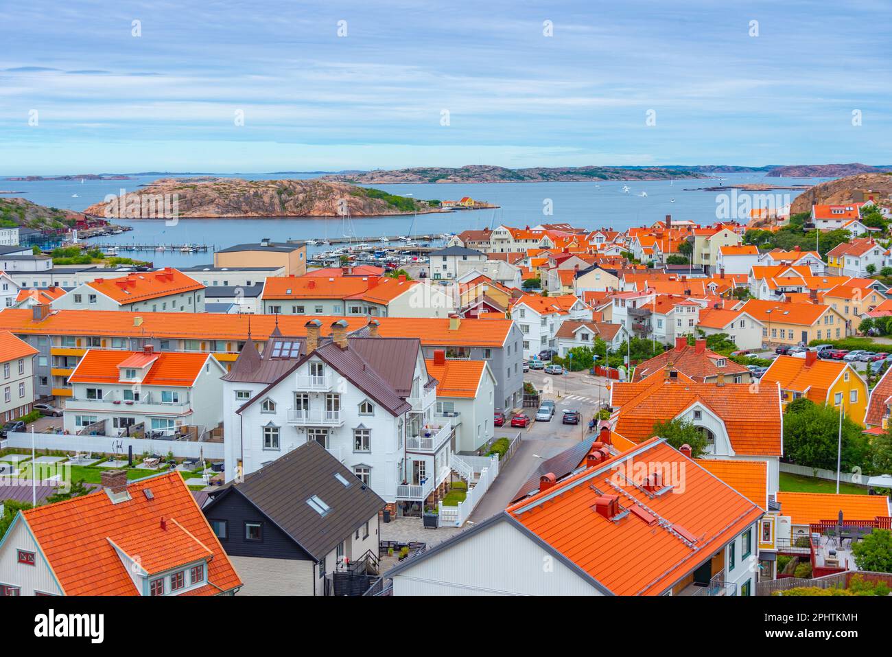 Panorama view of Swedish town Lysekil Stock Photo - Alamy