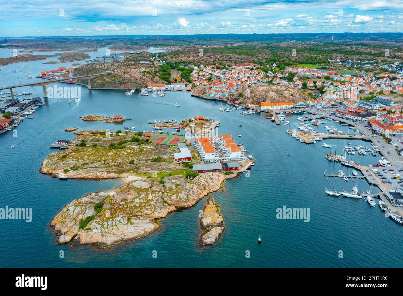 Panorama view of Swedish town Kungshamn Stock Photo - Alamy