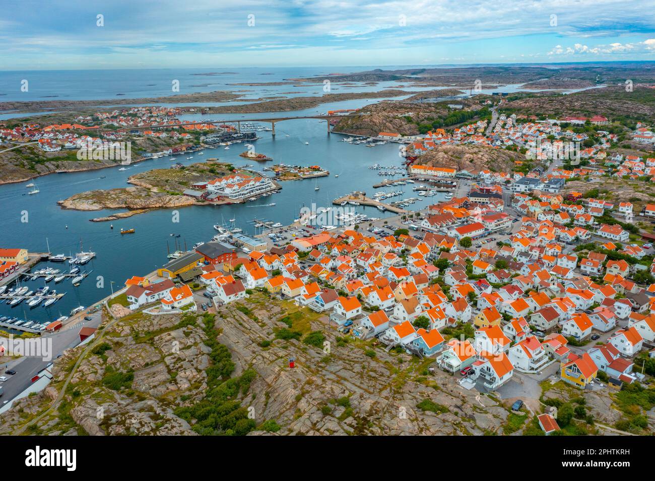 Panorama view of Swedish town Kungshamn Stock Photo - Alamy