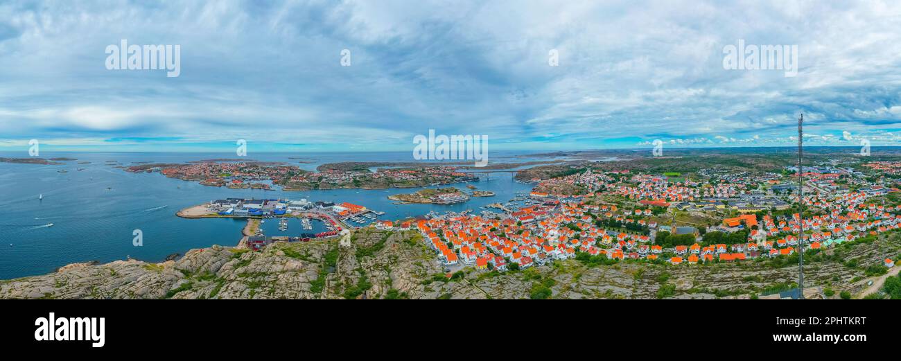 Panorama view of Swedish town Kungshamn Stock Photo - Alamy