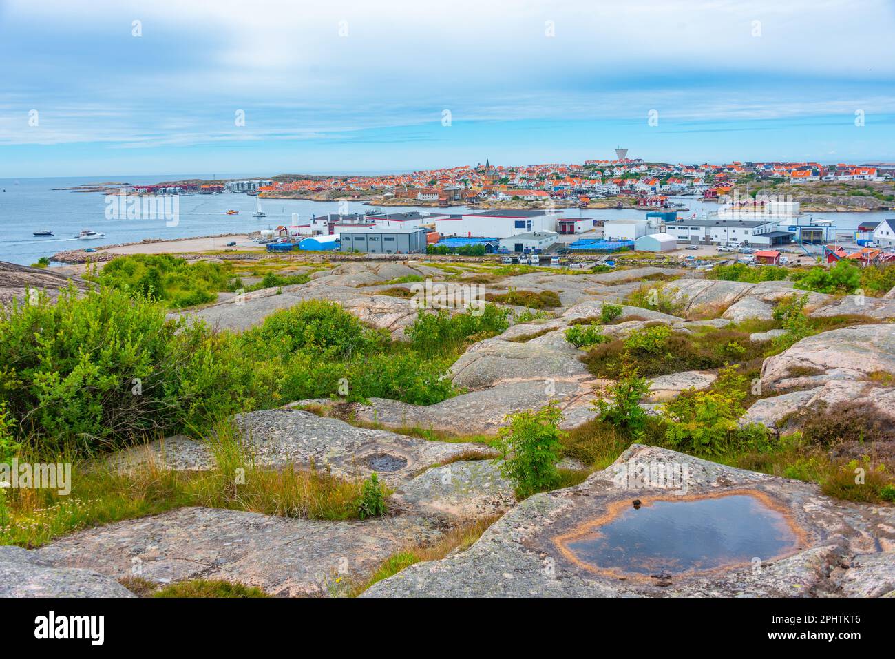 Panorama view of Swedish town Kungshamn Stock Photo - Alamy
