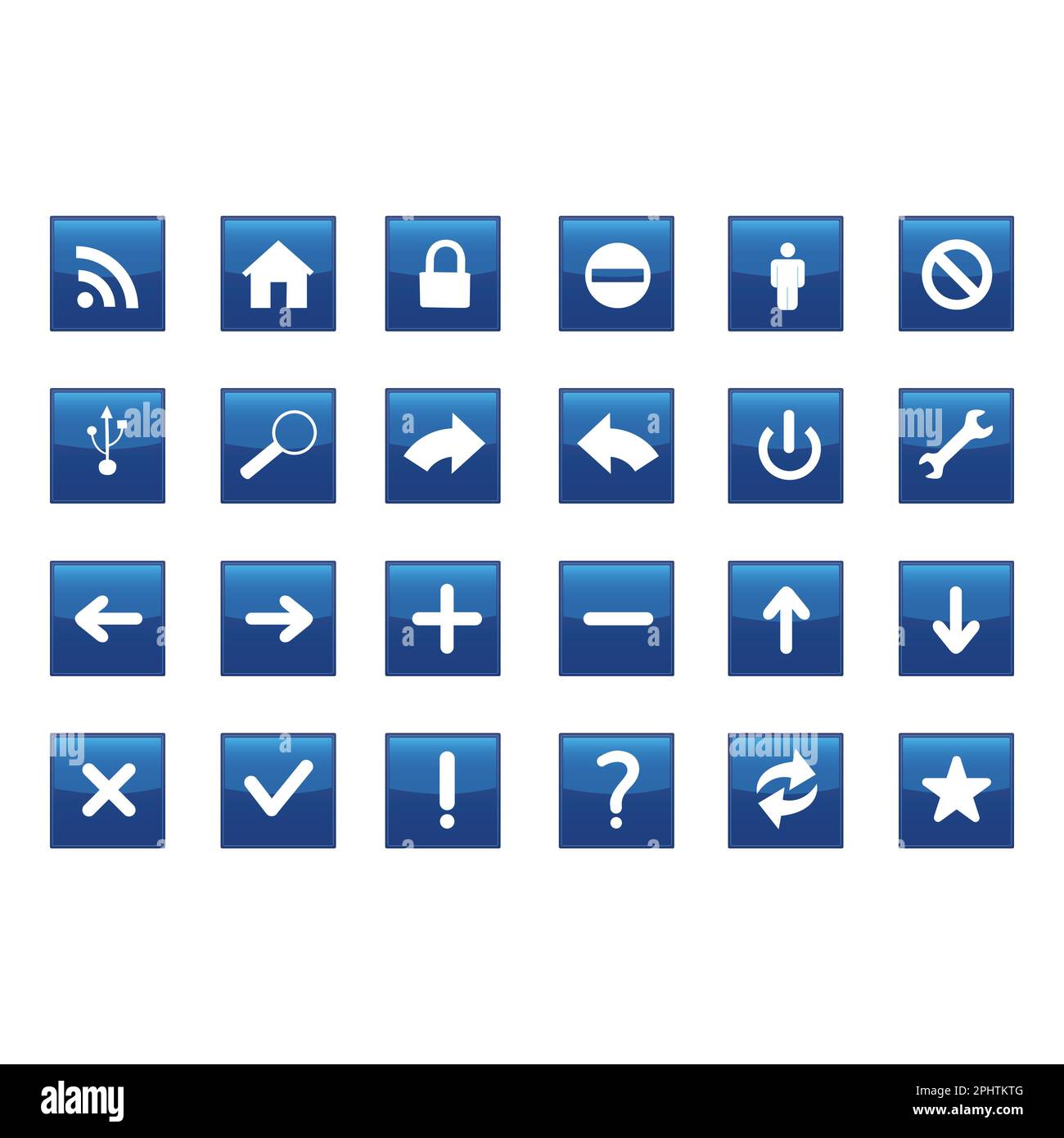 Set of blue icons for web and mobile applications. Vector illustration Stock Vector Image & Art ...