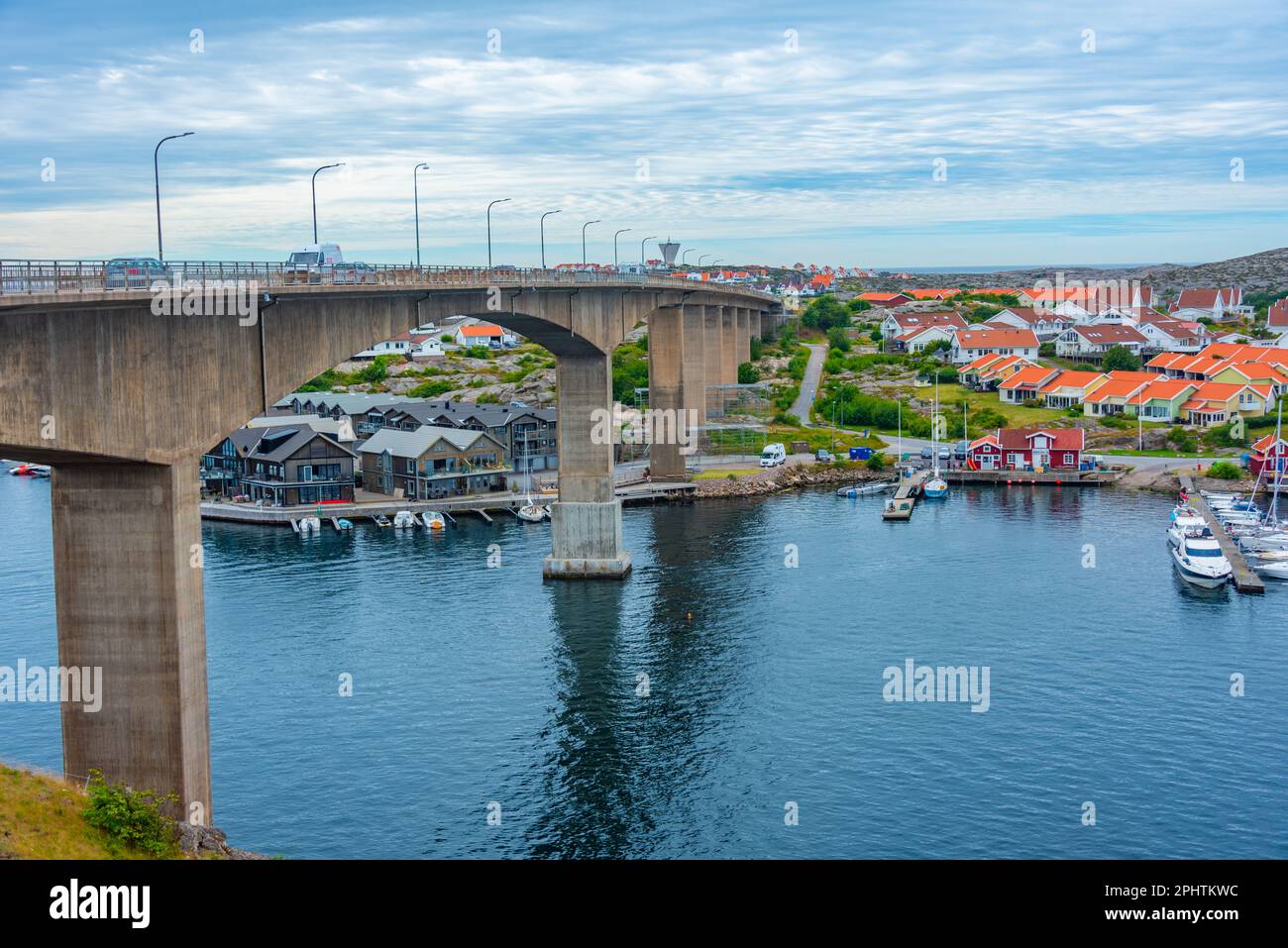 Panorama view of Swedish town Kungshamn Stock Photo - Alamy
