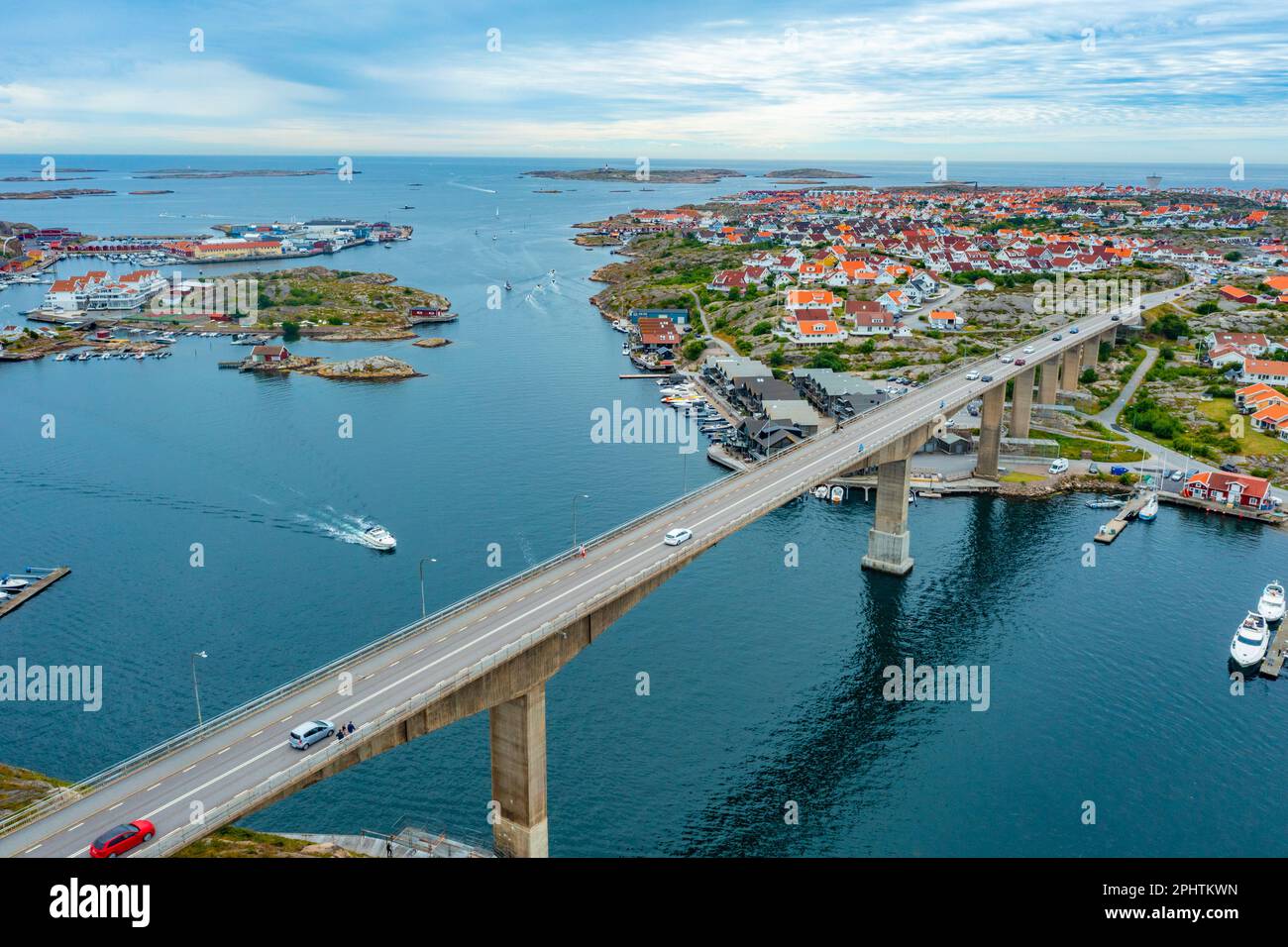 Panorama view of Swedish town Kungshamn Stock Photo - Alamy