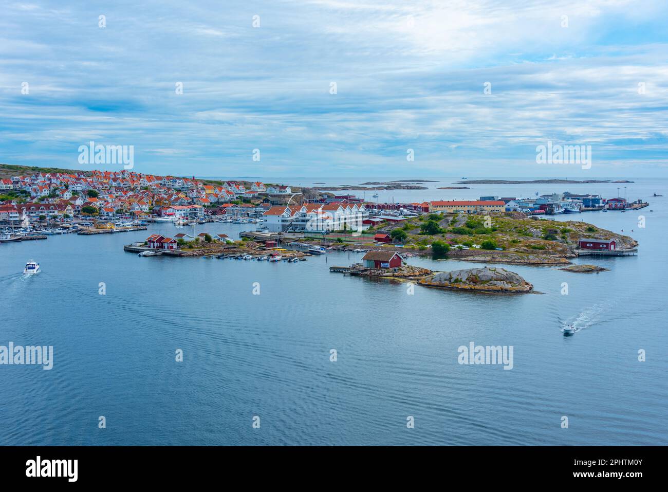 Panorama view of Swedish town Kungshamn Stock Photo - Alamy