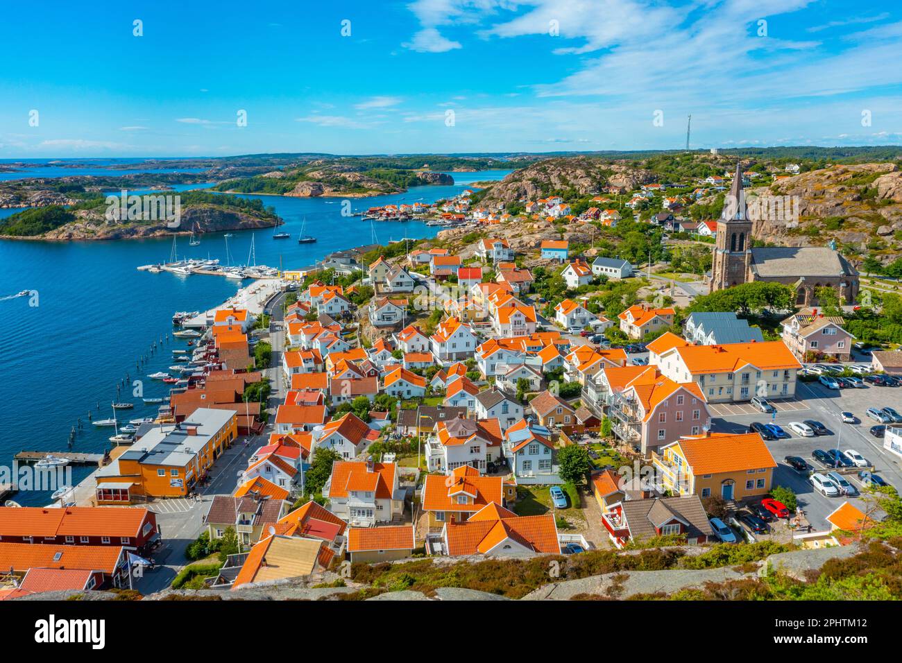 Panorama view of Swedish town Fjällbacka Stock Photo - Alamy