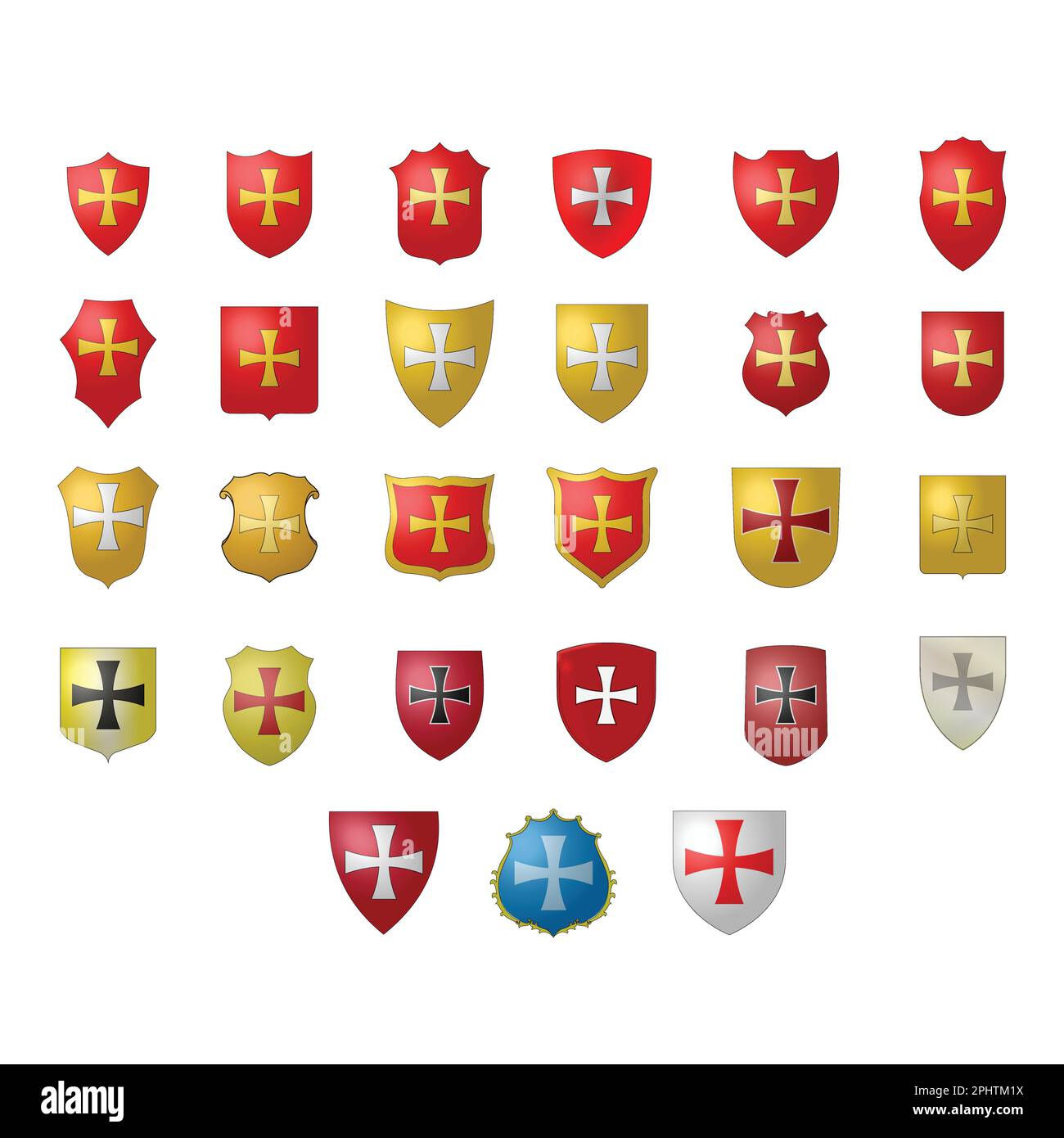 Shields of the European Union on a white background. Vector ...
