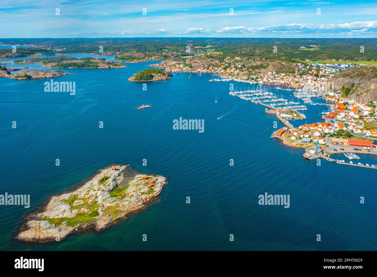 Panorama view of Swedish town Fjällbacka Stock Photo - Alamy