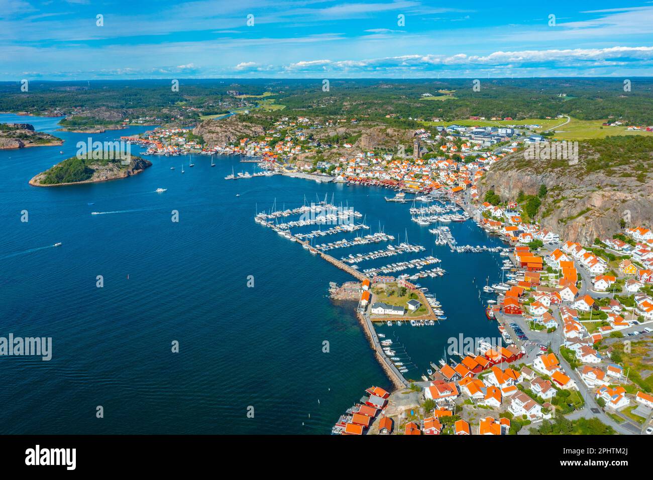 Panorama view of Swedish town Fjällbacka Stock Photo - Alamy