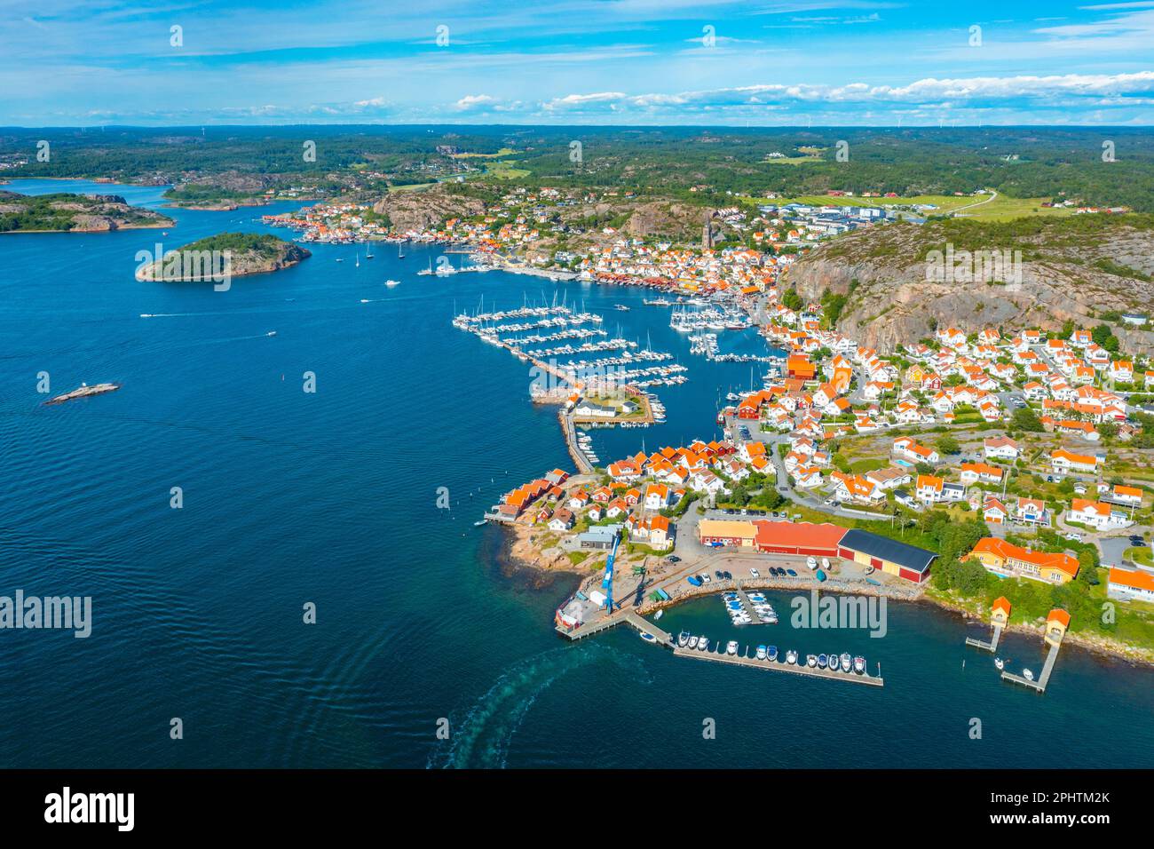 Panorama view of Swedish town Fjällbacka Stock Photo - Alamy