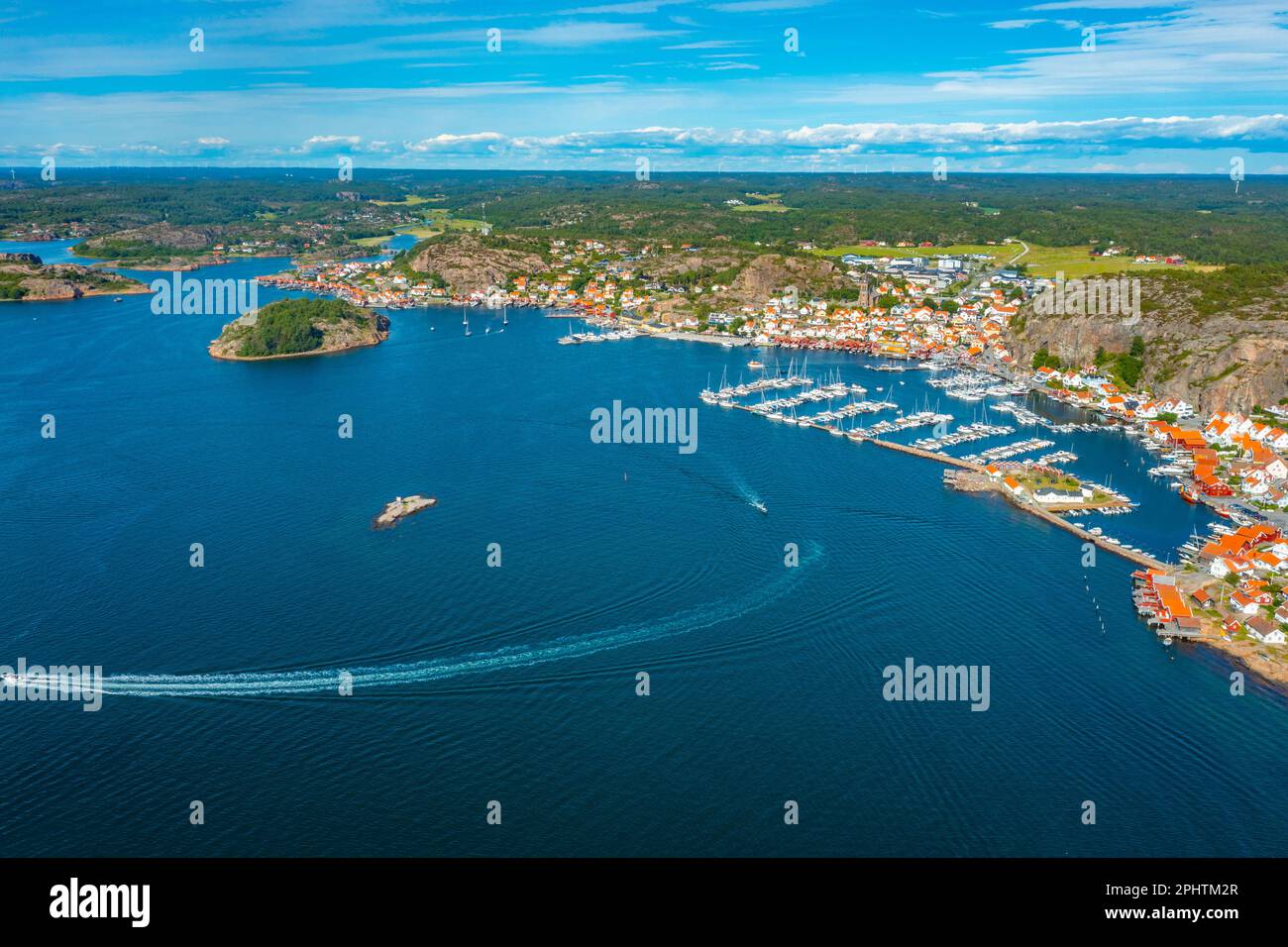 Panorama view of Swedish town Fjällbacka Stock Photo - Alamy