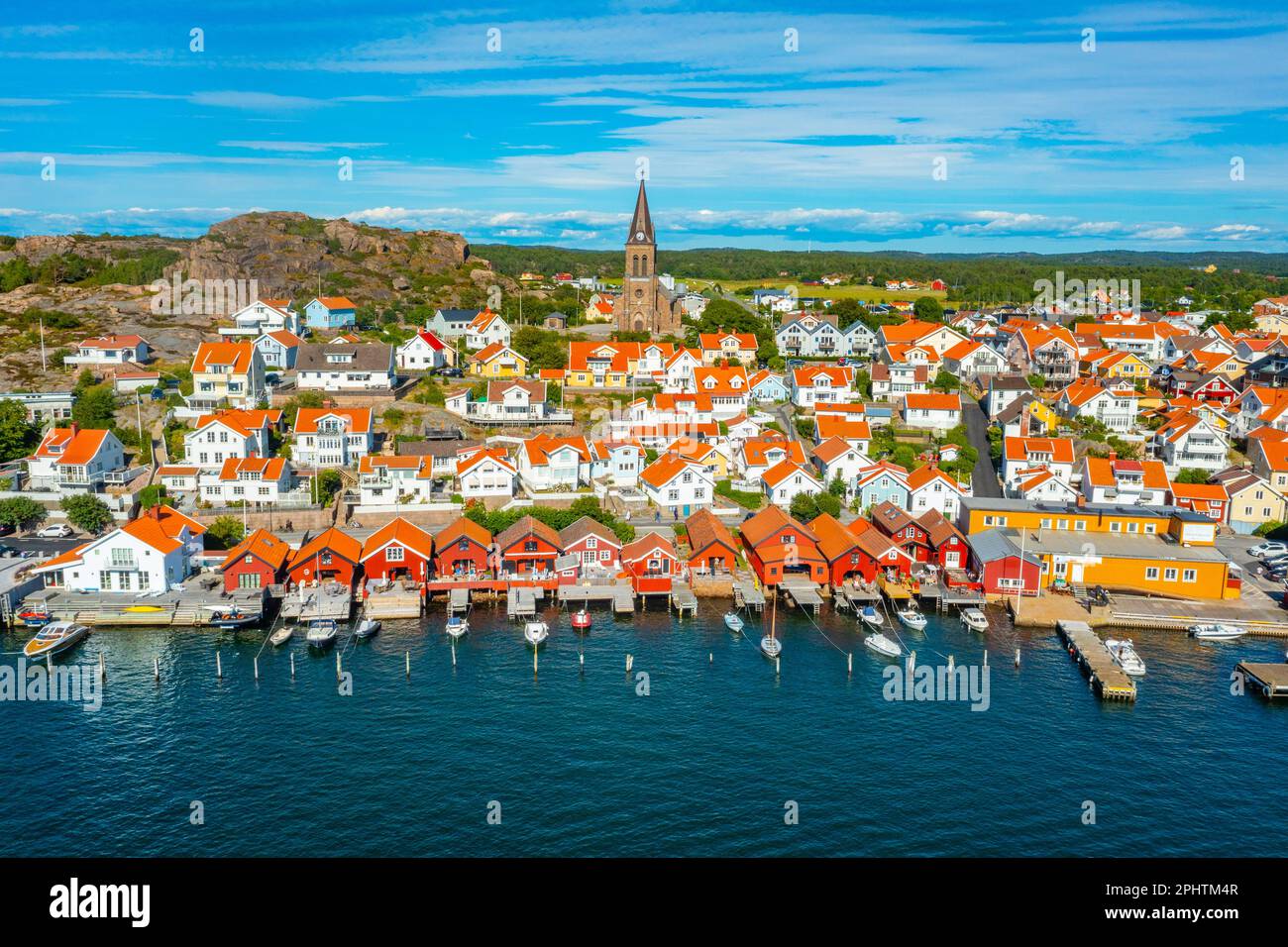 Panorama view of Swedish town Fjällbacka Stock Photo - Alamy