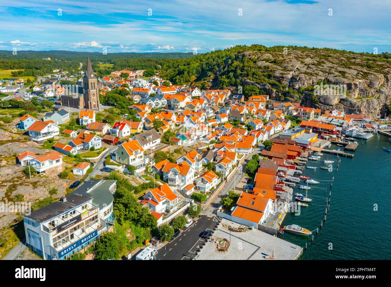 Panorama view of Swedish town Fjällbacka Stock Photo - Alamy