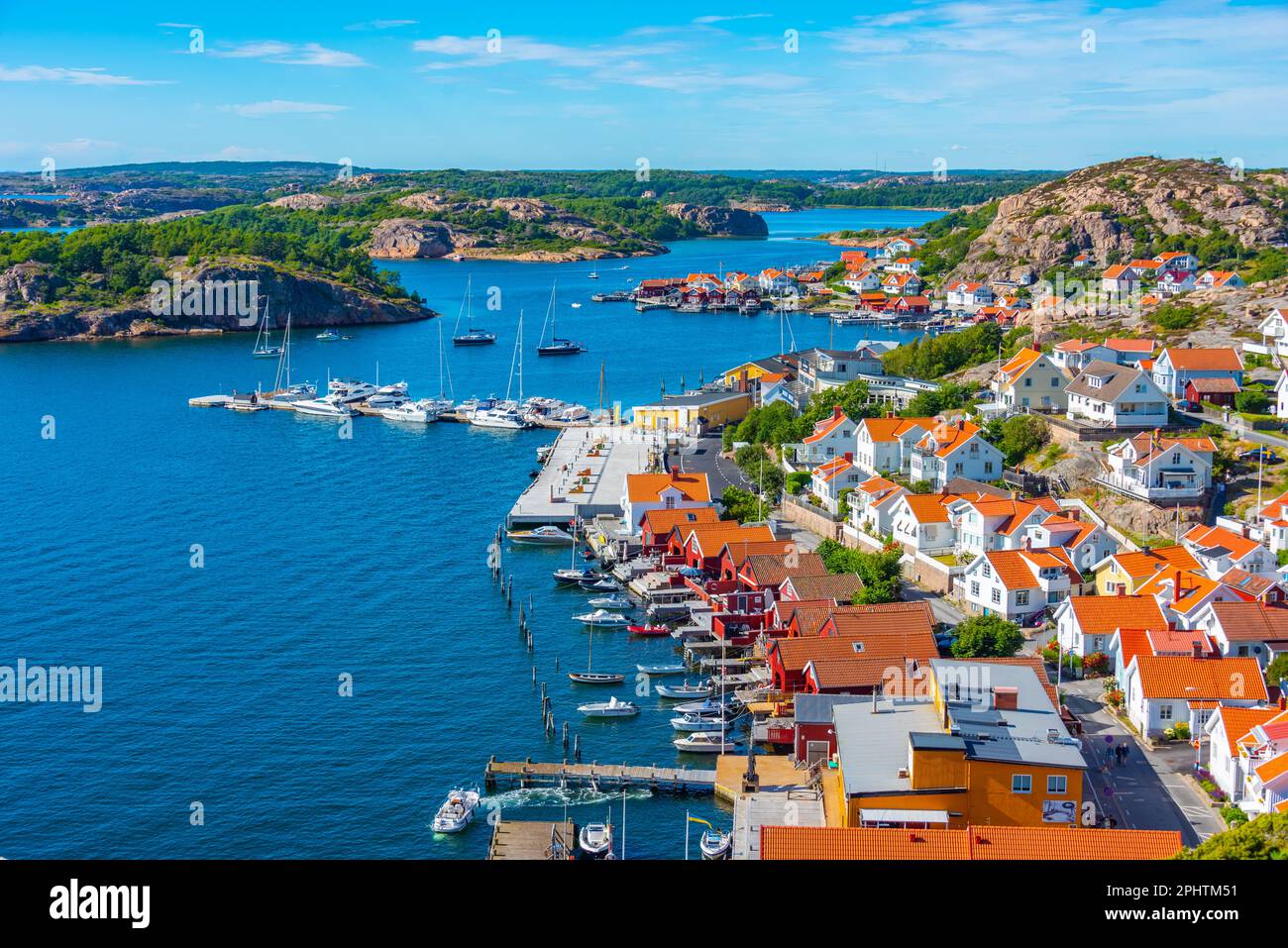 Panorama view of Swedish town Fjällbacka Stock Photo - Alamy