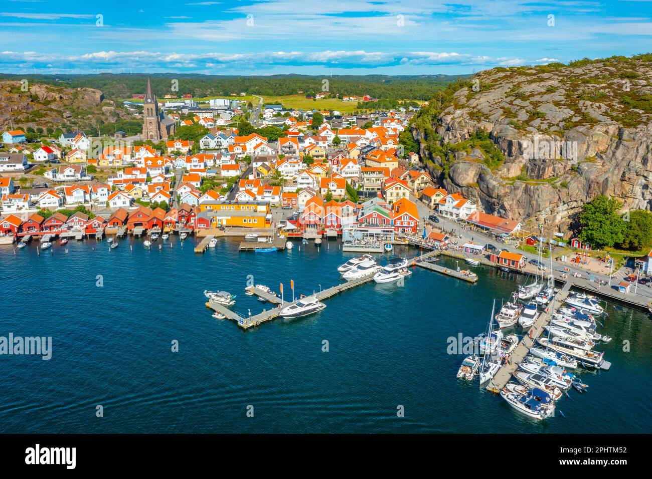 Panorama view of Swedish town Fjällbacka Stock Photo - Alamy