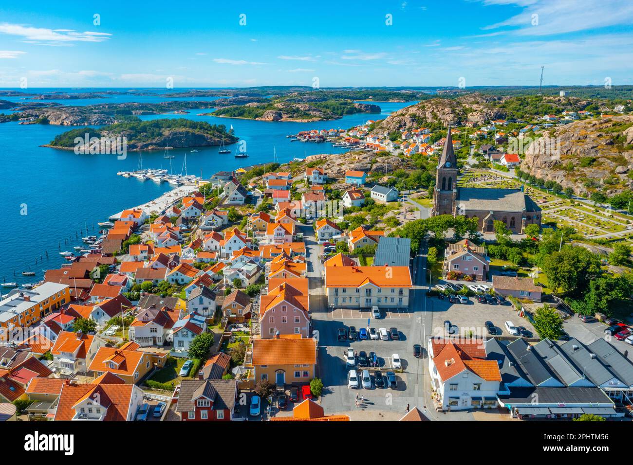 Panorama view of Swedish town Fjällbacka Stock Photo - Alamy