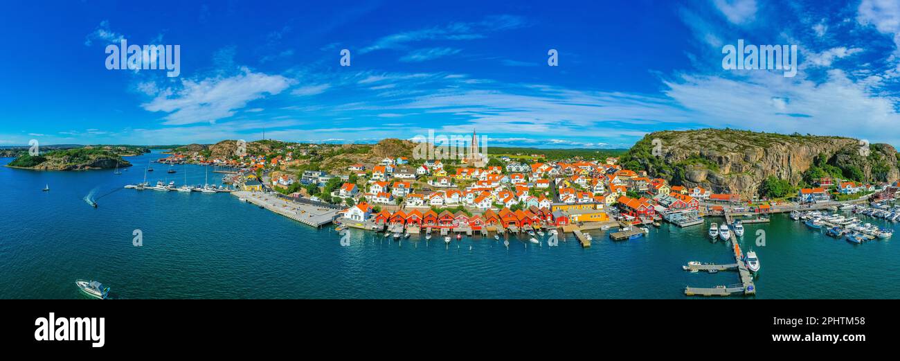 Panorama view of Swedish town Fjällbacka Stock Photo - Alamy