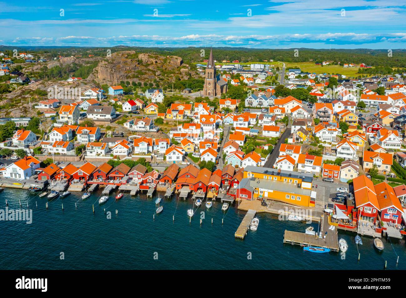 Panorama view of Swedish town Fjällbacka Stock Photo - Alamy