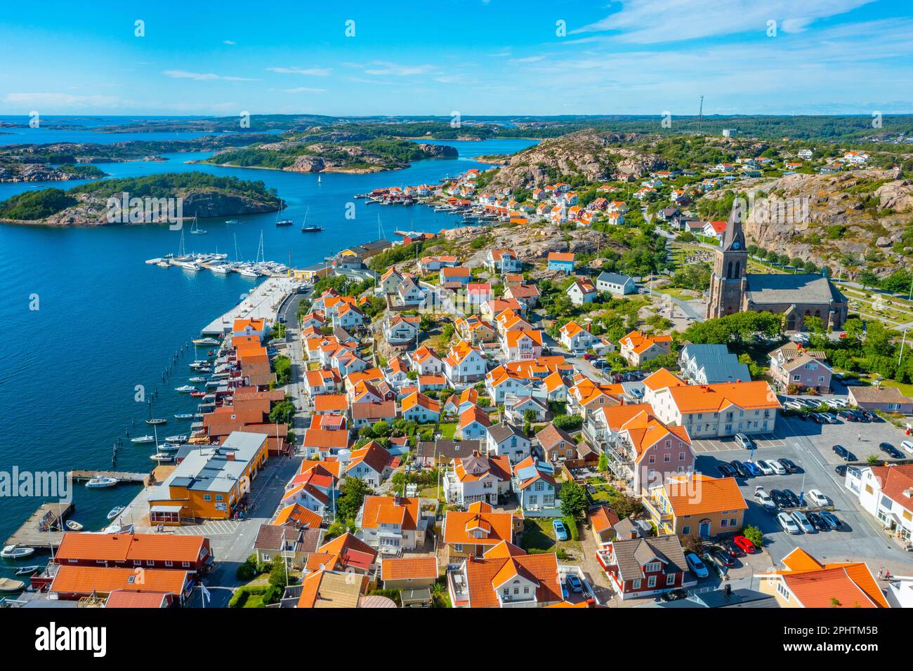 Panorama view of Swedish town Fjällbacka Stock Photo - Alamy