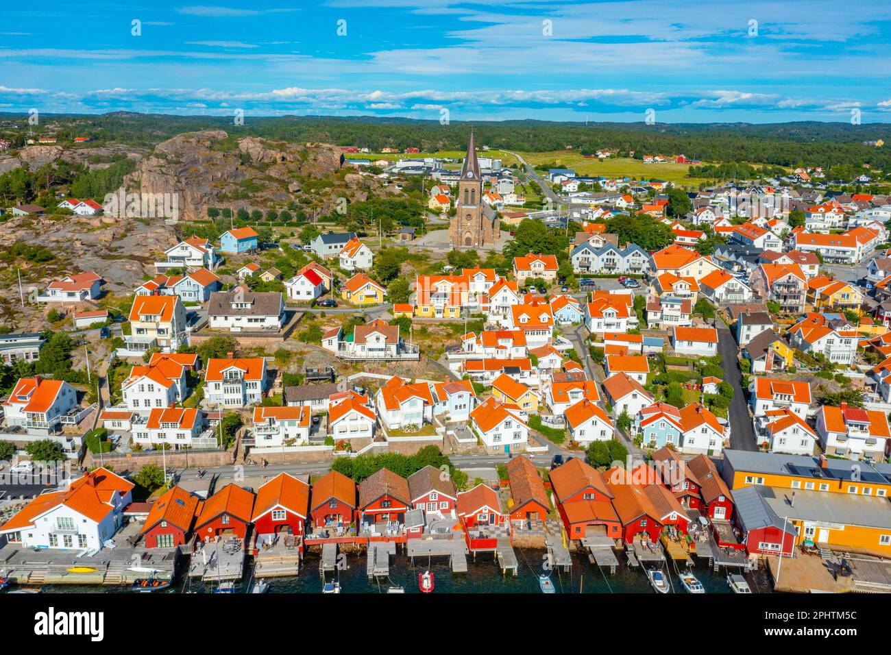 Panorama view of Swedish town Fjällbacka Stock Photo - Alamy