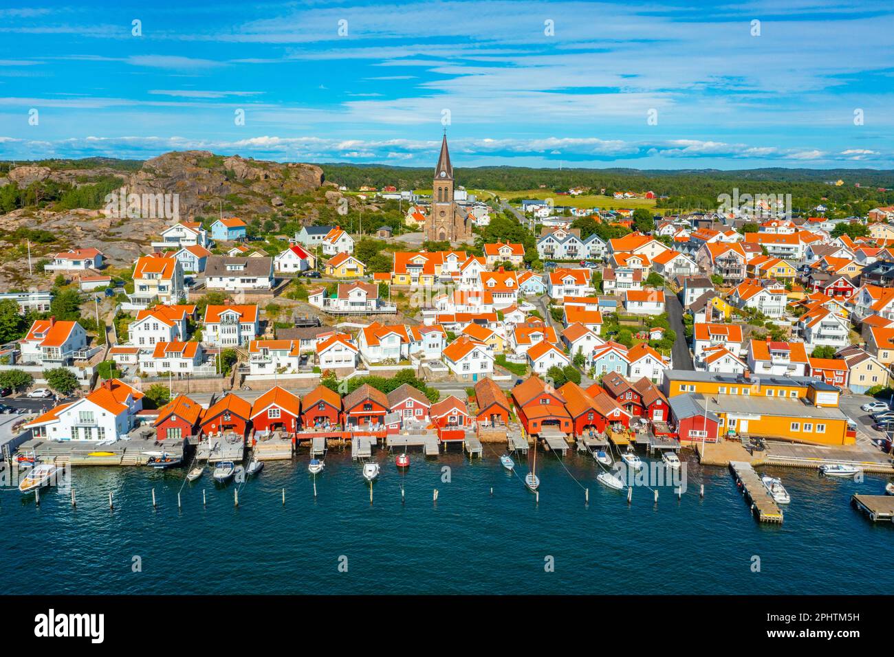 Panorama view of Swedish town Fjällbacka Stock Photo - Alamy