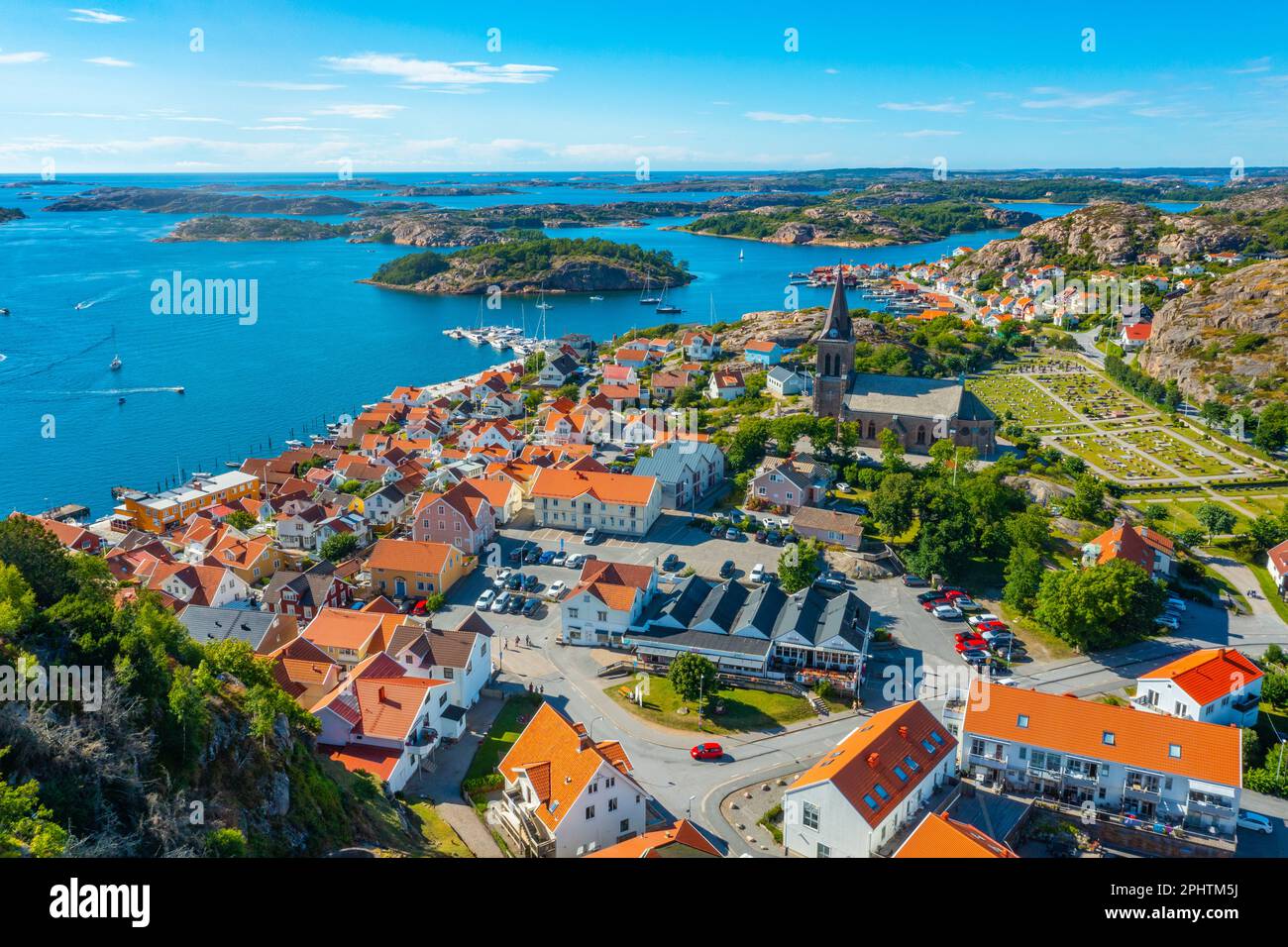 Panorama view of Swedish town Fjällbacka Stock Photo - Alamy