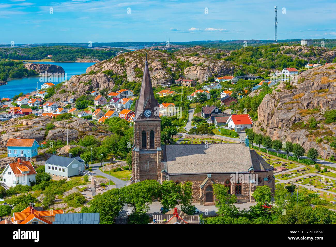 Panorama view of Swedish town Fjällbacka Stock Photo - Alamy