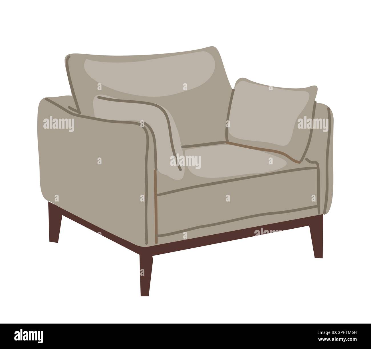 Retro vintage arm chair design vector isolated Stock Vector Image & Art ...