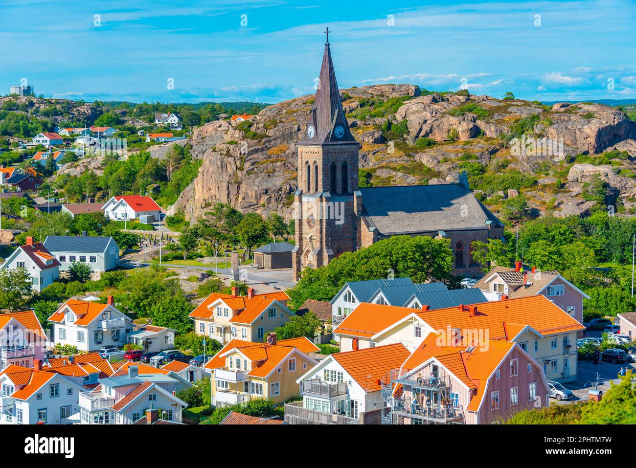 Panorama view of Swedish town Fjällbacka Stock Photo - Alamy