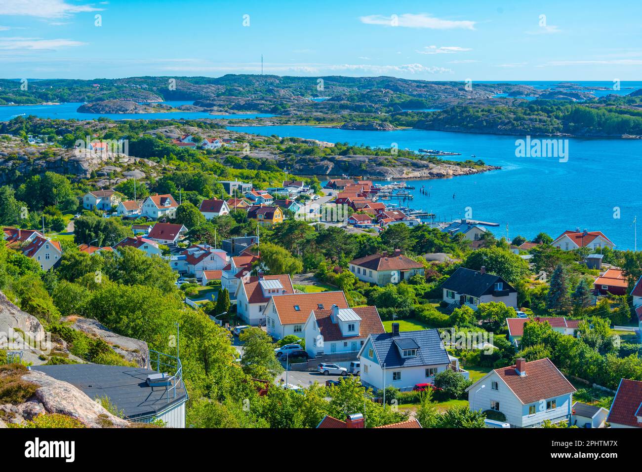 Panorama view of Swedish town Fjällbacka Stock Photo - Alamy