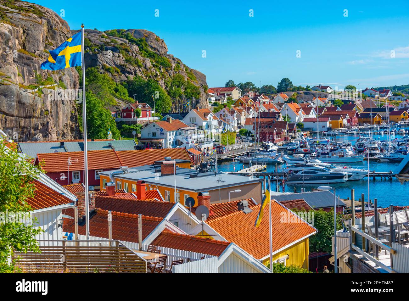 Panorama view of Swedish town Fjällbacka Stock Photo - Alamy