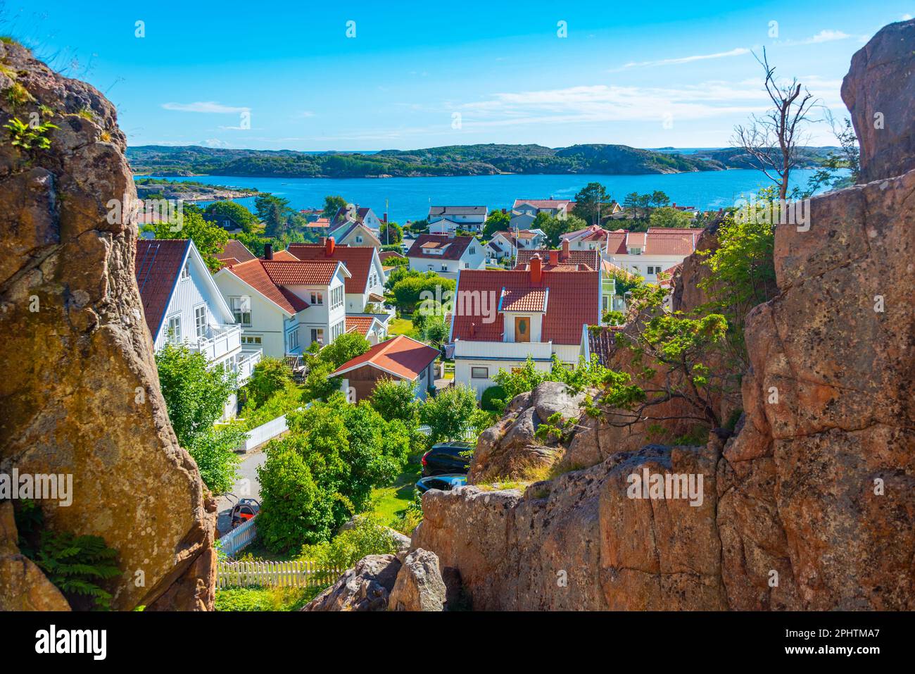 Panorama view of Swedish town Fjällbacka Stock Photo - Alamy