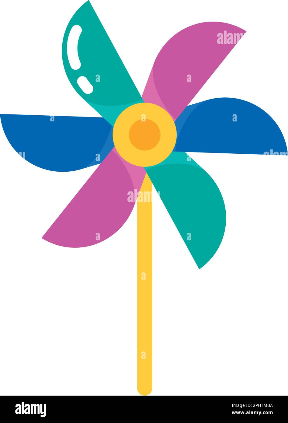 Multi-colored windmill wheel spinning in nature Stock Vector Image ...