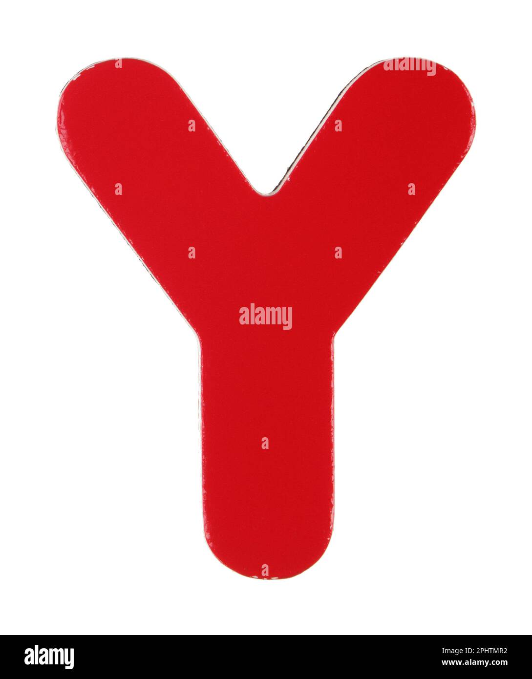 Y magnetic letter on white with clipping path Stock Photo - Alamy
