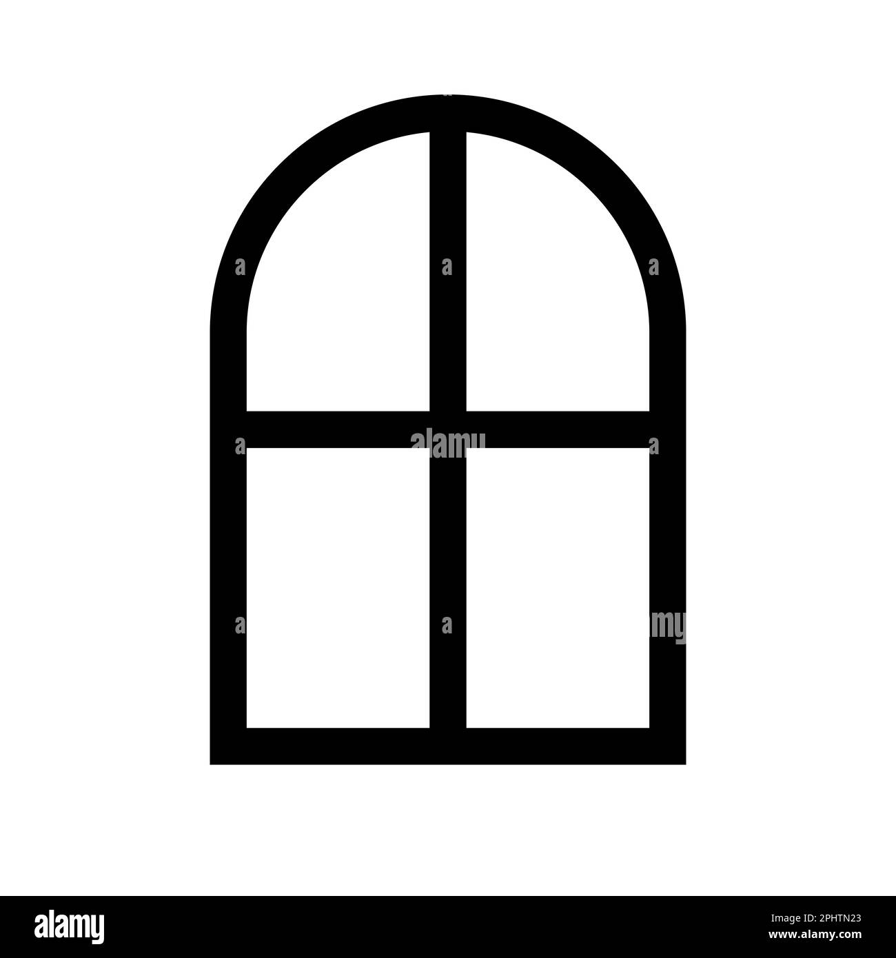 Vector flat window silhouette isolated on white background Stock Vector ...