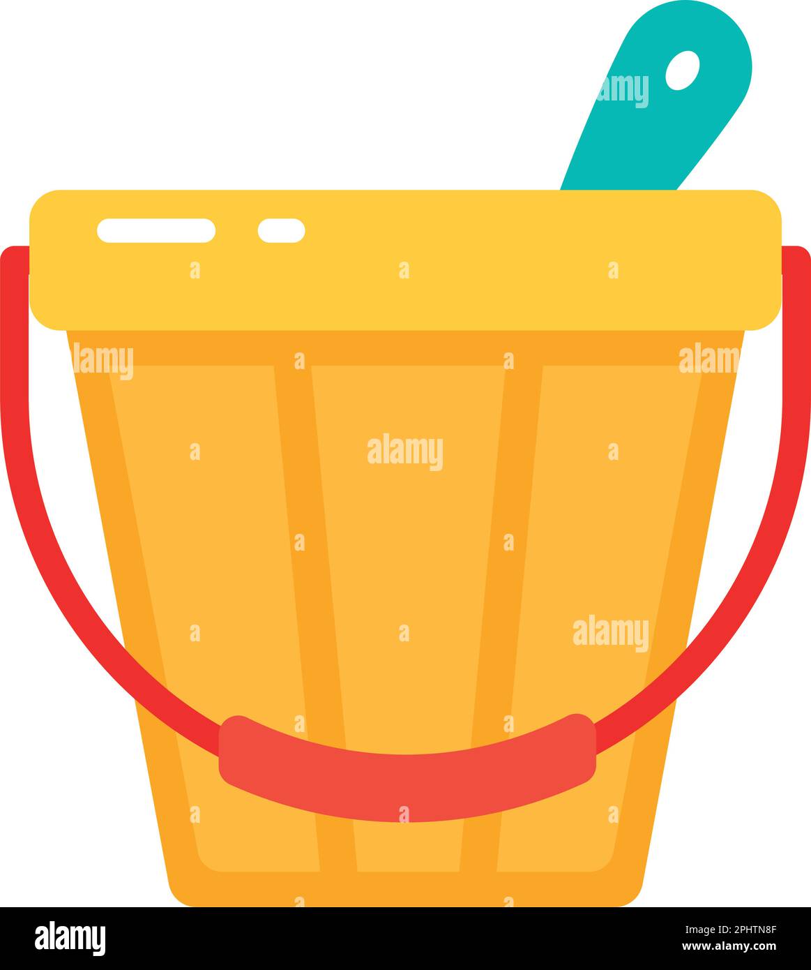 Blue bucket yellow handle Stock Vector Images - Alamy