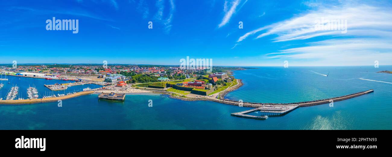 Panorama view of Swedish town Varberg Stock Photo - Alamy
