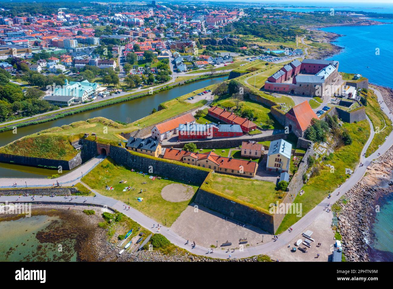 Aerial view of Varberg fortress in Sweden Stock Photo - Alamy