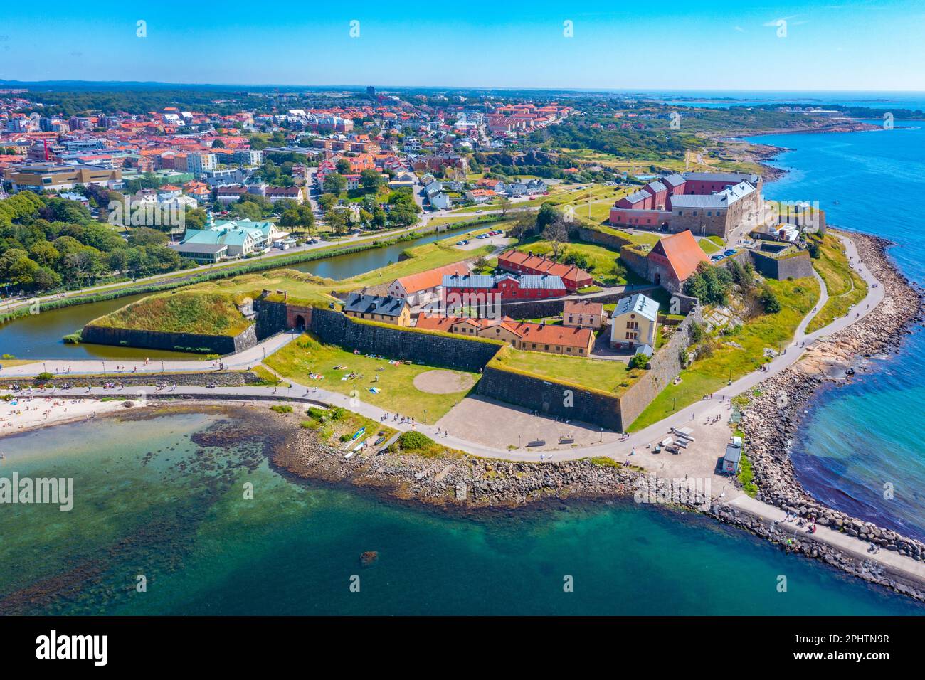 Aerial view of Varberg fortress in Sweden Stock Photo - Alamy