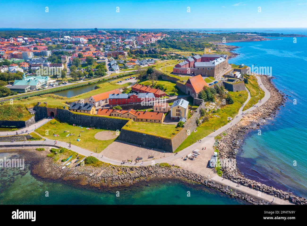 Aerial view of Varberg fortress in Sweden Stock Photo - Alamy