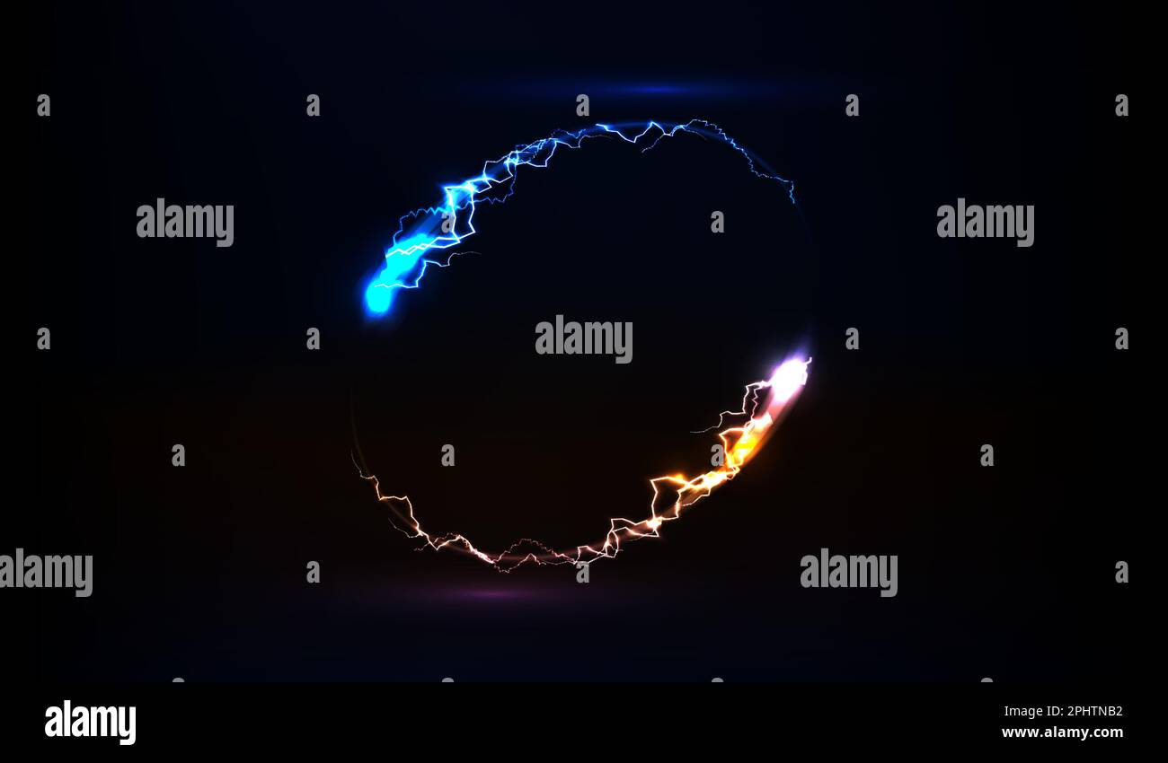 Abstract blue and yellow motion circle light effect Stock Vector Image ...