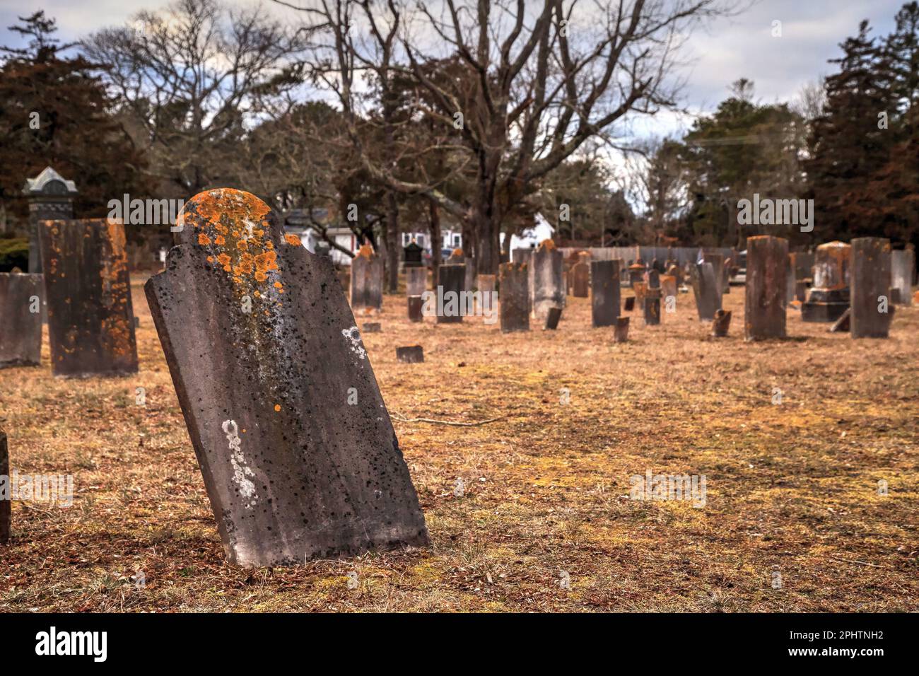 Chatham, Cape Cod, Massachusetts – March 5, 2023: Historical Cemetery ...
