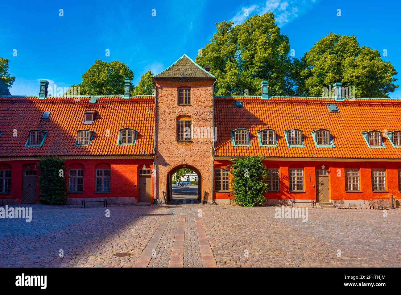 Red castle in Swedish town Halmstad Stock Photo - Alamy