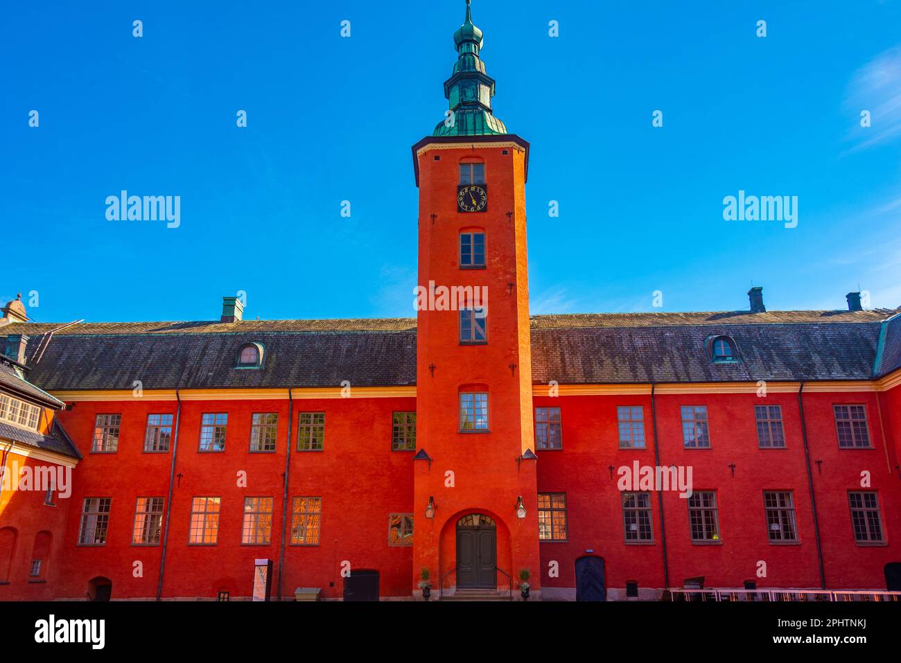 Red castle in Swedish town Halmstad Stock Photo - Alamy